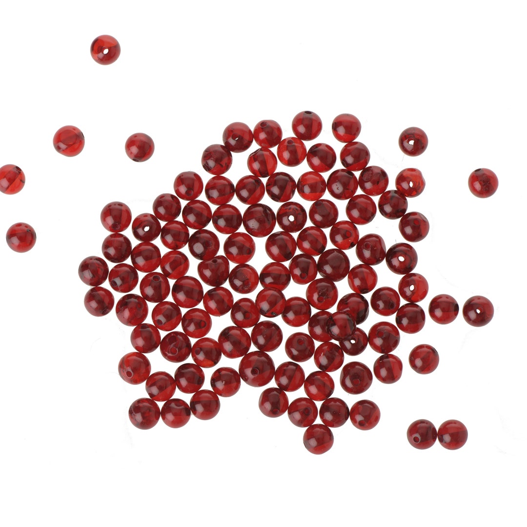 Red Baltic Amber Round Polished Beads 5mm Fully Drilled for Jewelry ...