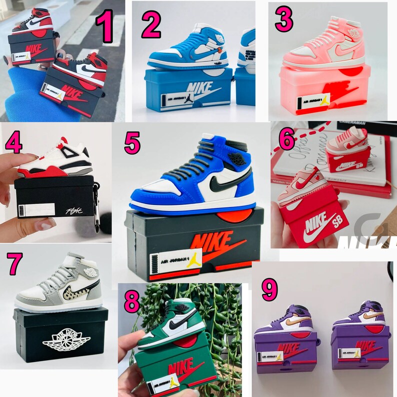 3D Creative Unique Airpods Sneaker Shoe Box Inspired Case Cover ...