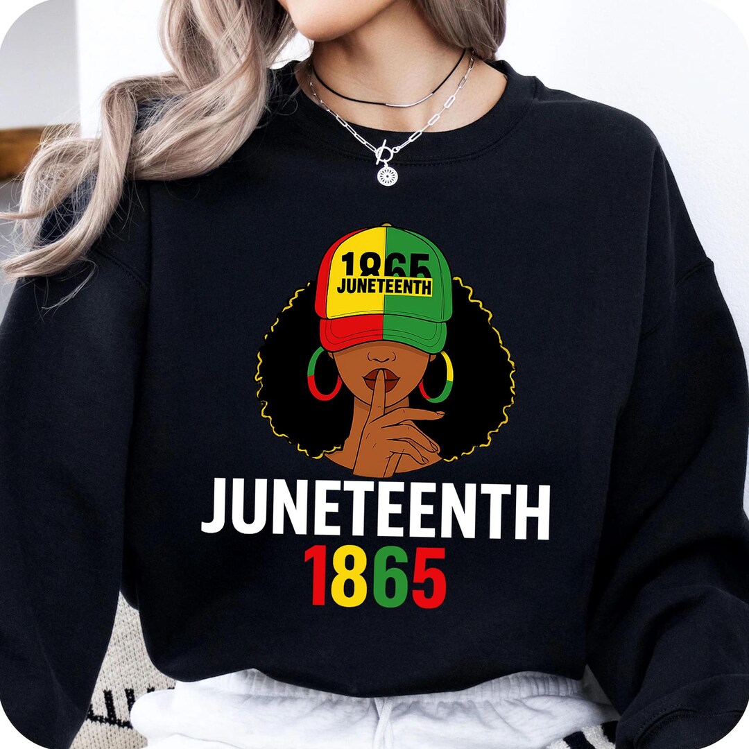 Juneteenth 1865 Shirt Png – Black Woman RBG Hat Silence Pose Tee ...