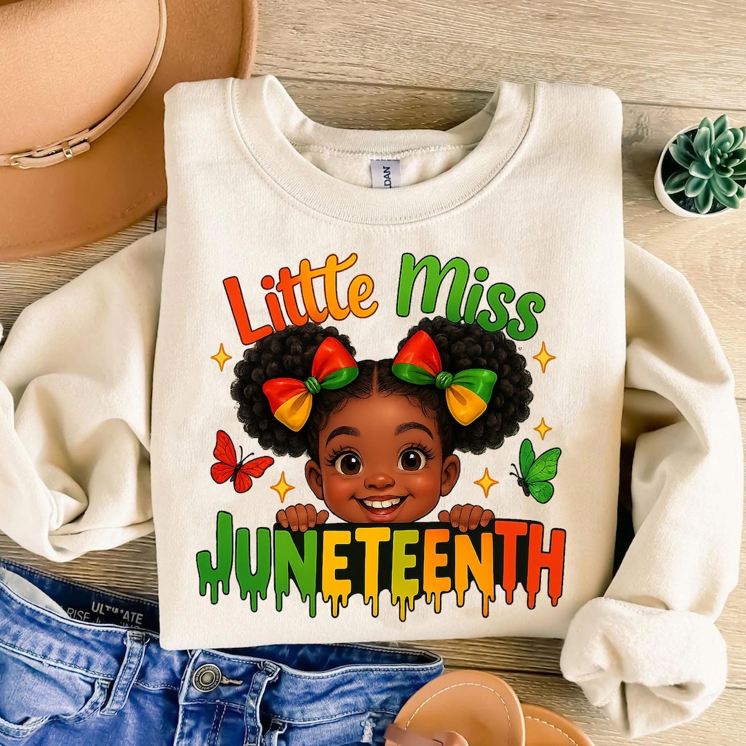 Little Miss Juneteenth Png, Juneteenth Black Girl, Juneteenth 1865 Png ...