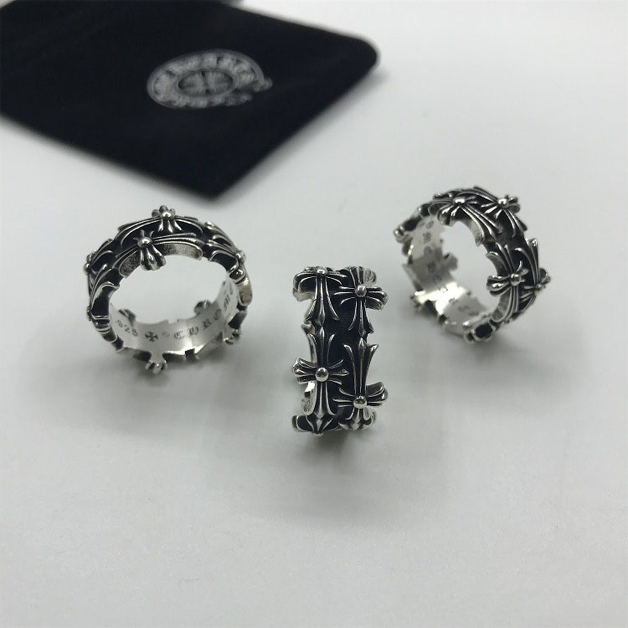 Chrome Hearts Double Cross Flower Ringvintage INS Couple - Etsy