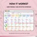 Family Chore Chart Google Sheets Template Personalized Editable Weekly ...
