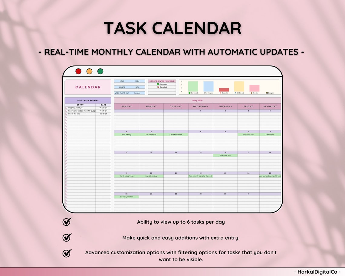 To Do List, Task Tracker, Excel, Google Sheets Template, Productivity ...