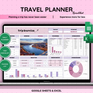 Ultimate Travel Planner, Google Sheets, Trip Planner, Journey Planner ...