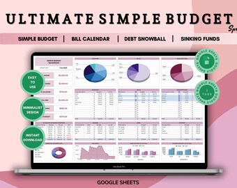 Ultimate Monthly Budget Spreadsheet Google Sheets Budget Template ...