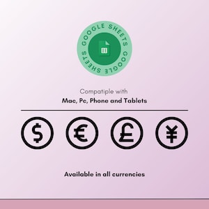 Monthly Budget Spreadsheet for Google Sheets Budget Templates Budget ...