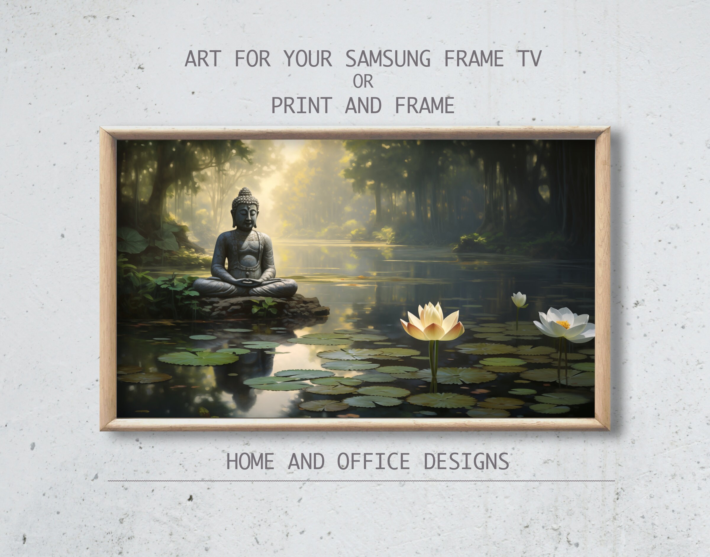 Buddha's Reflection, Art for Samsung Frame TV or Print and Frame ...
