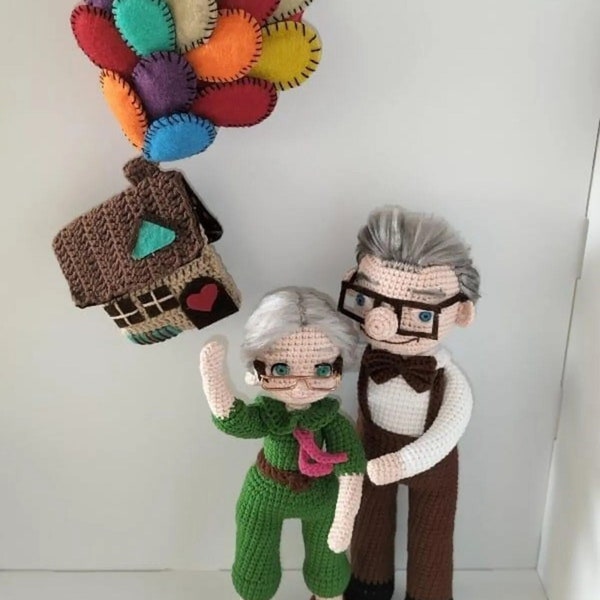 Carl and Ellie Crochet Dolls - Etsy