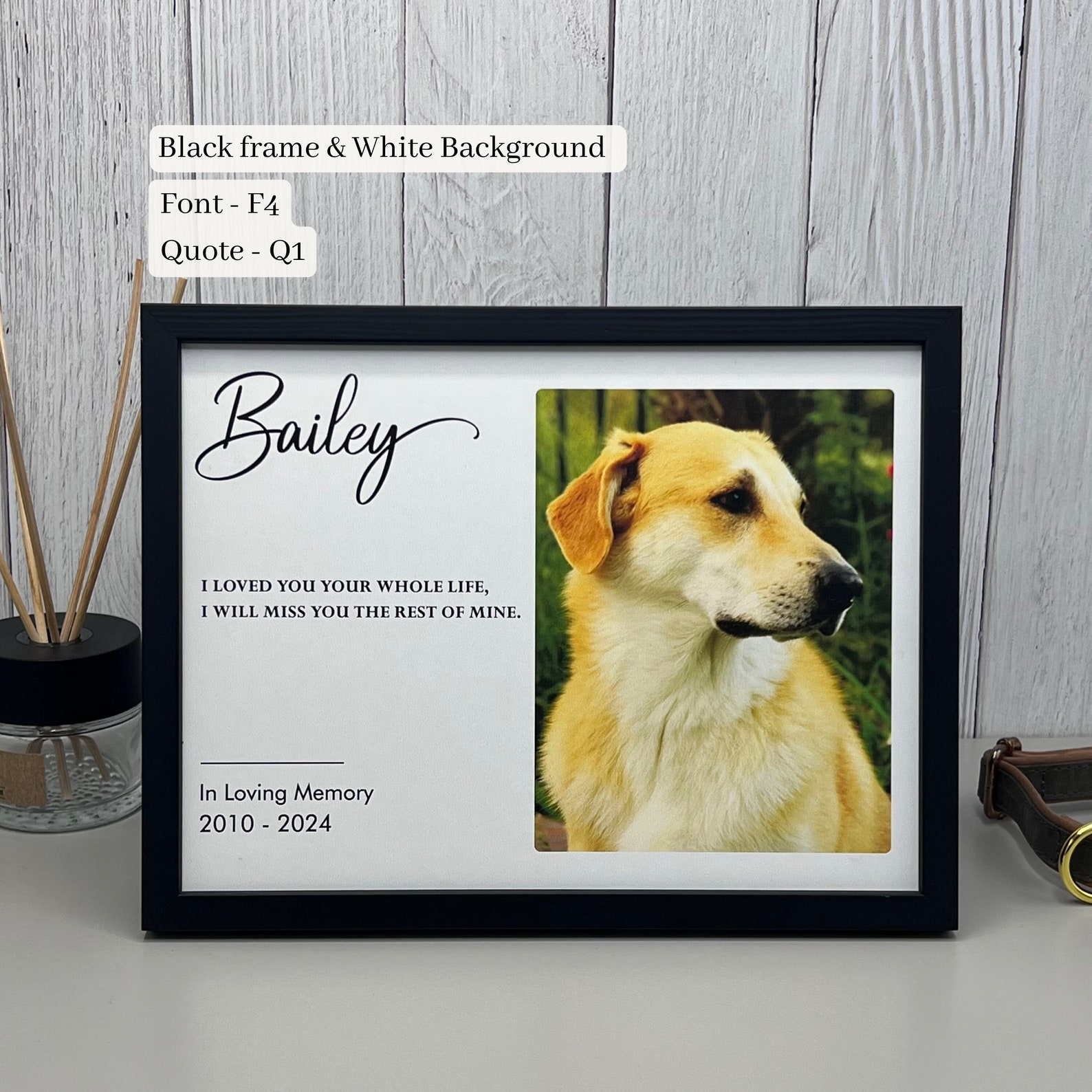 Custom Pet Memorial Urn With Personalized Photo Frame - Elegant Tribute ...