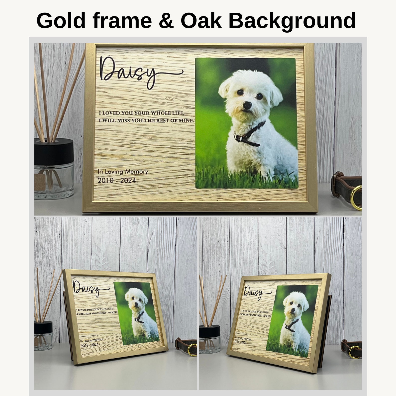 Custom Pet Memorial Urn With Personalized Photo Frame - Elegant Tribute ...