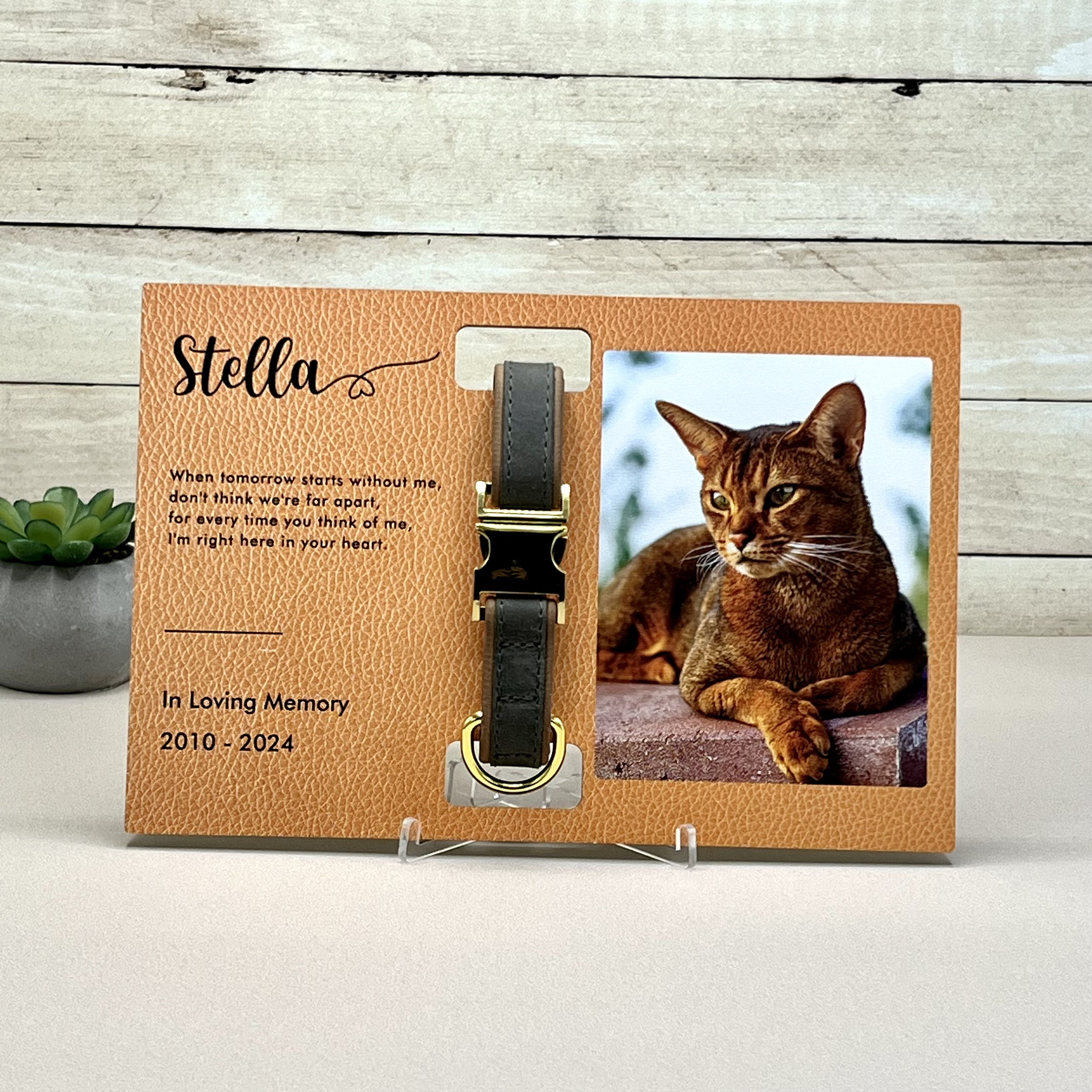 Pet Memorial Collar Holder, Memorial Pet Collar Sign, Pet Remembrance ...