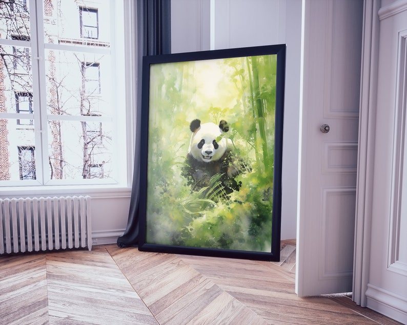 Watercolor Panda Bear PRINTABLE ART Panda Print Panda Poster Bear Wall ...