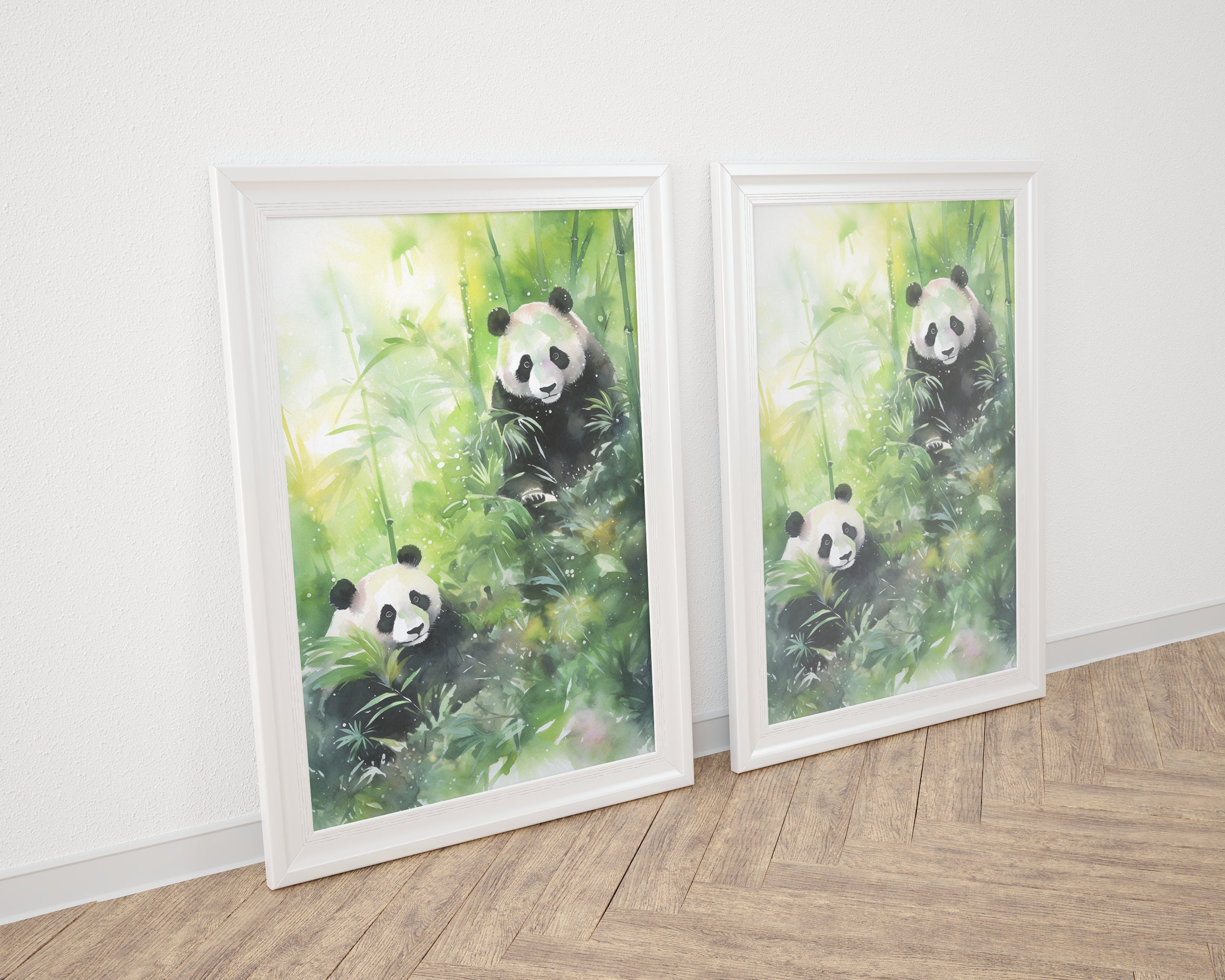 Watercolor Panda Bear PRINTABLE ART Panda Print Panda Poster Bear Wall ...