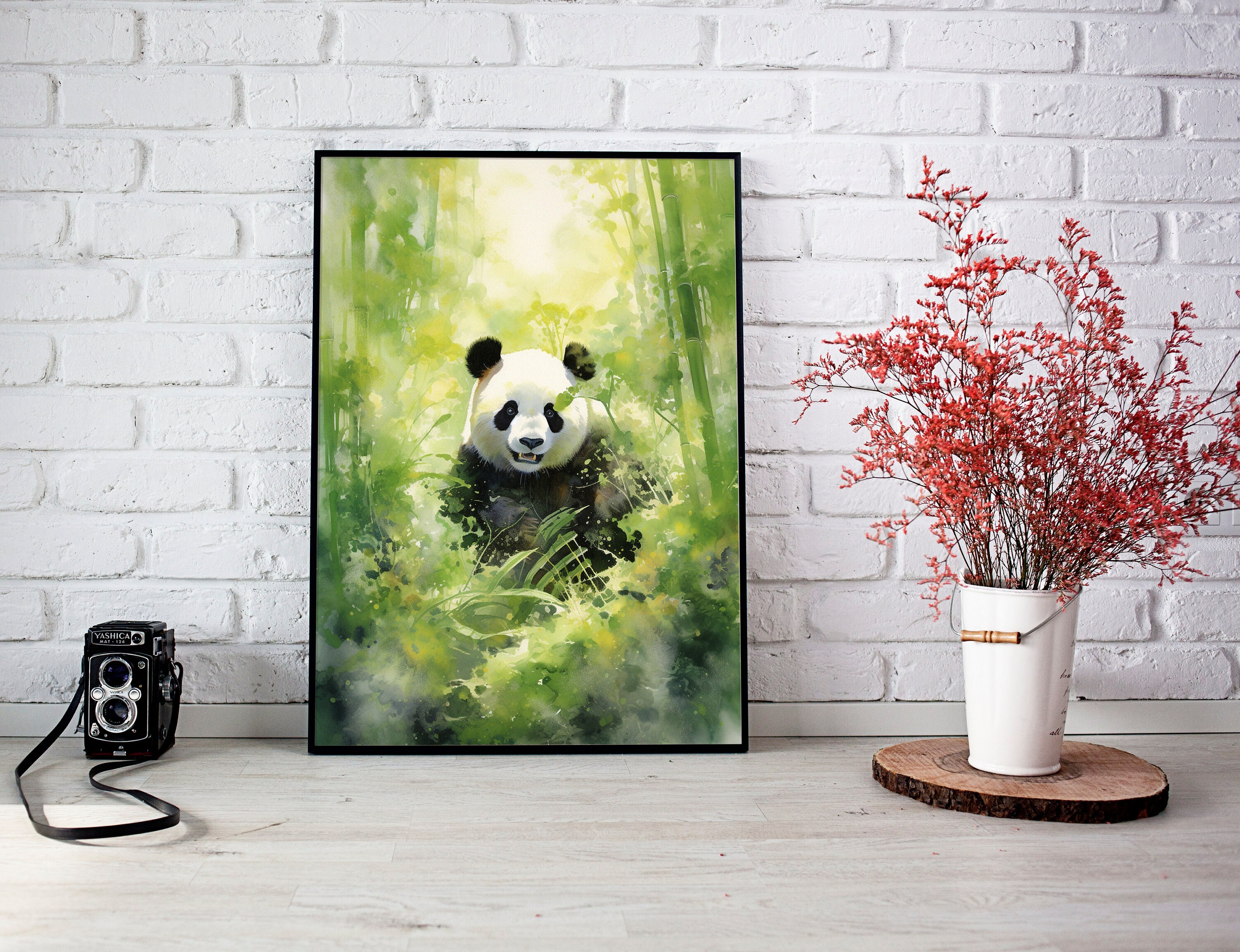 Watercolor Panda Bear PRINTABLE ART Panda Print Panda Poster Bear Wall ...