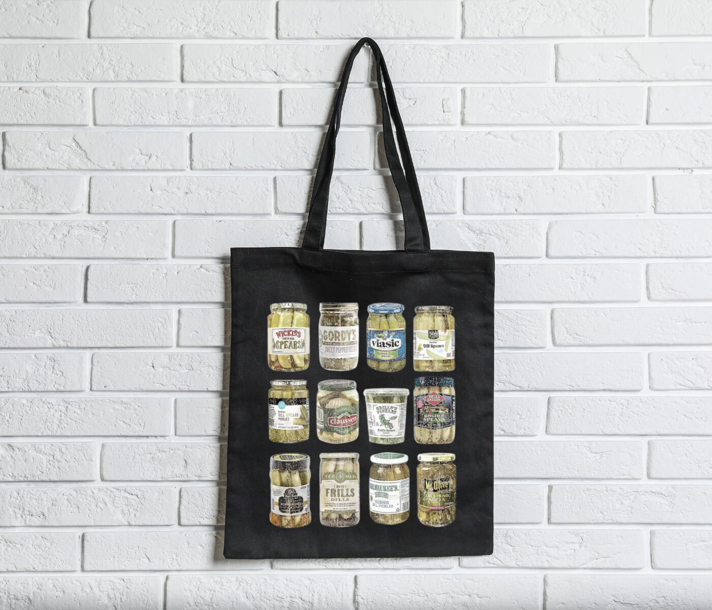 Cotton Canvas Tote Bag, Pickle Tote Bag, Pickle Lovers Gift, Trendy ...