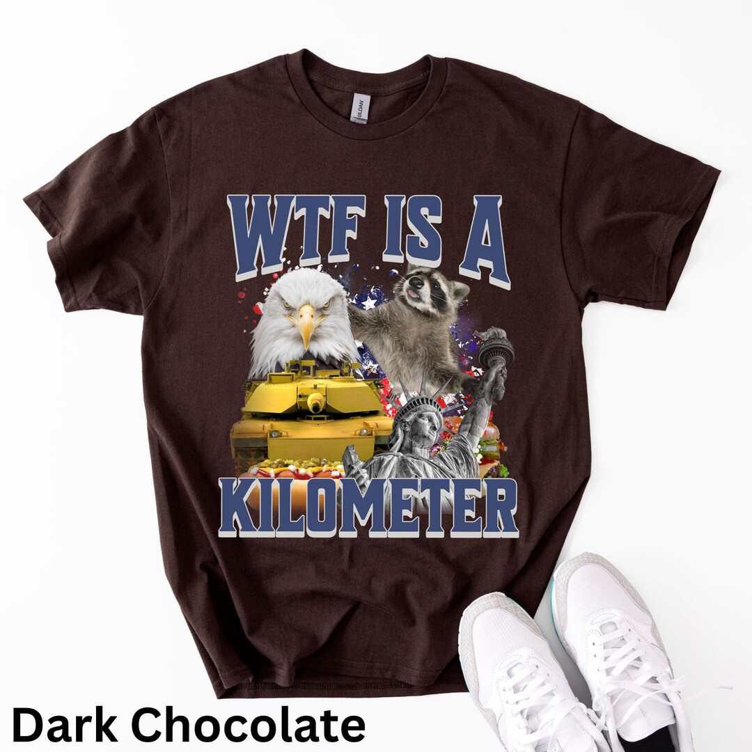 WTF is A Kilometer Meme Retro Shirt, Unisex Heavy Cotton Tee, Funny ...