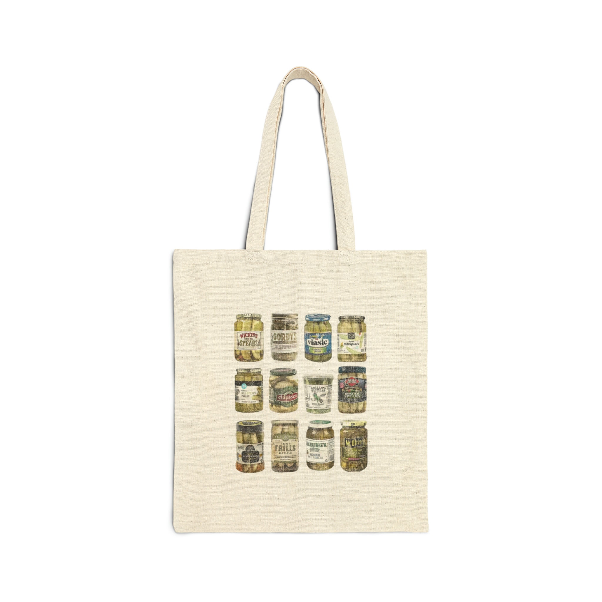 Cotton Canvas Tote Bag, Pickle Tote Bag, Pickle Lovers Gift, Trendy ...