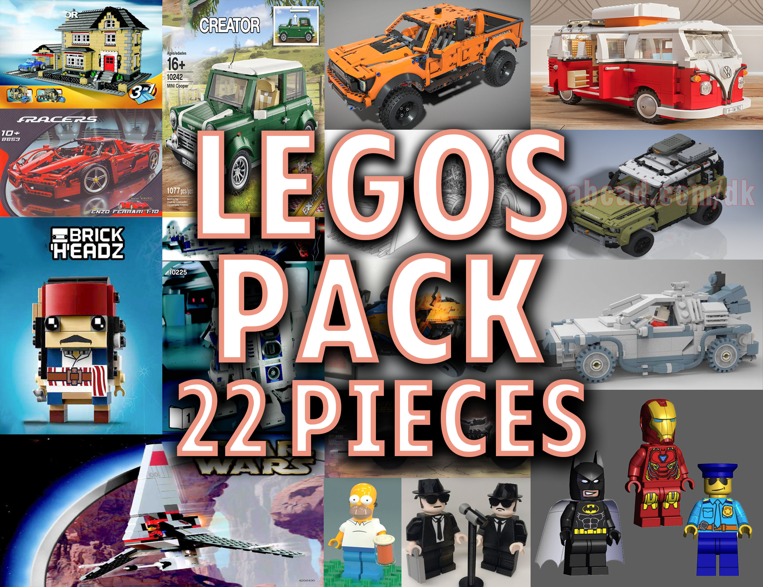 Leggos Pack Stl Obj Lane 3d STL File Printer Gift Movie Lover Game ...