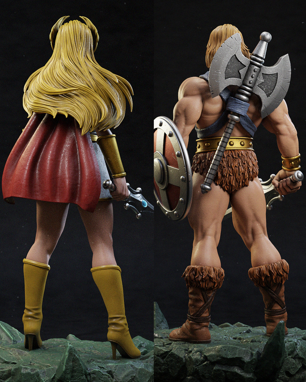 He She Master Super Hero Legend King Comic Family Diorama STL File ...