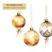 Golden Christmas Baubles V2 Watercolor PNG Commercial Use Clip - Etsy