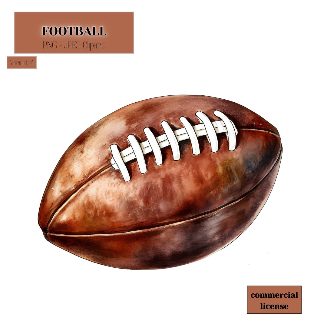Football V4 Watercolor PNG Commercial Use Clip Art, Usa Hobby Clipart ...