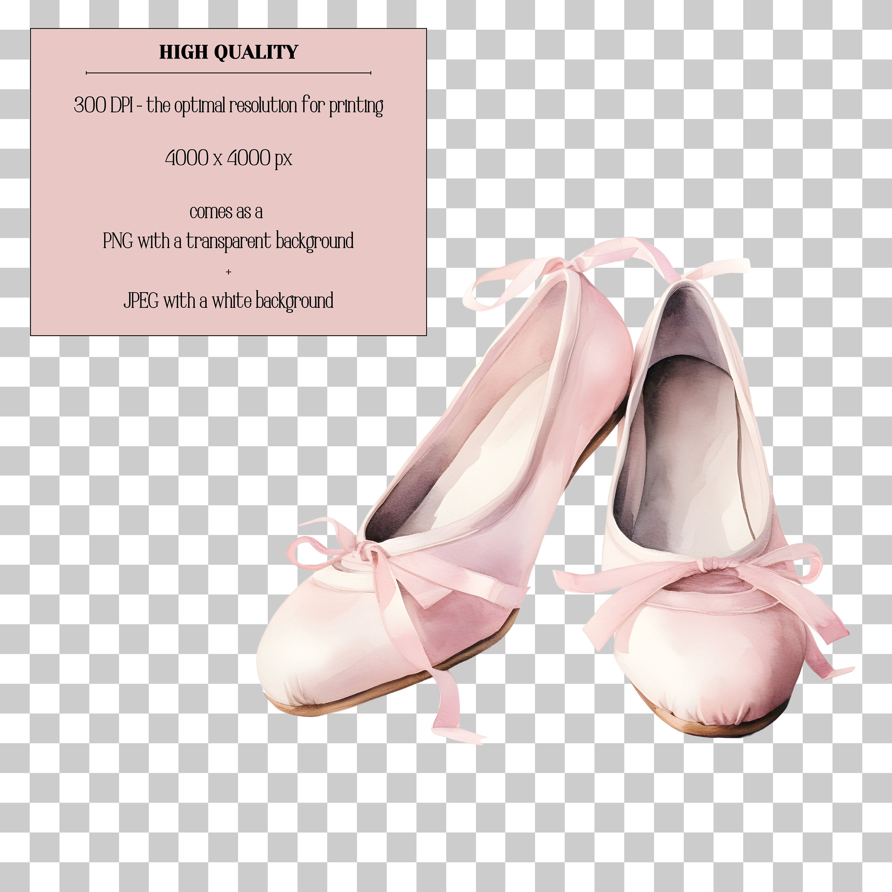 Ballet Shoes V2 Watercolor PNG Commercial Use Clip Art Hobby - Etsy
