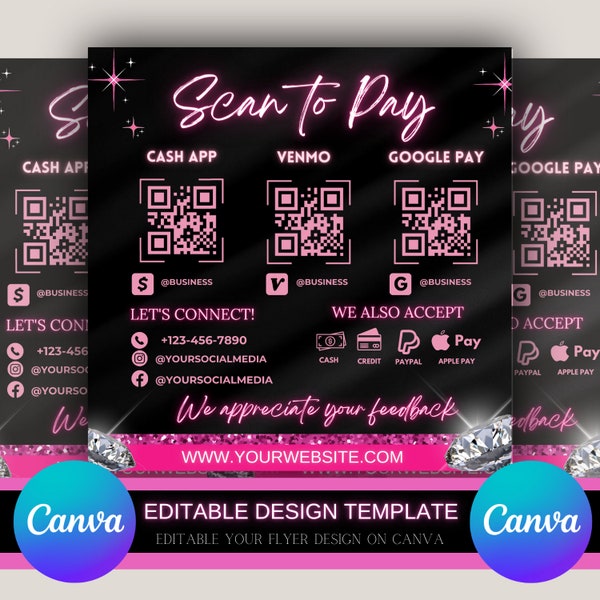 Venmo Cash App Payment Sign - Etsy