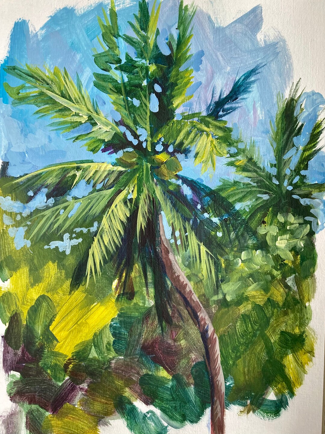 Acrylic Etude "coconut Tree" - Etsy