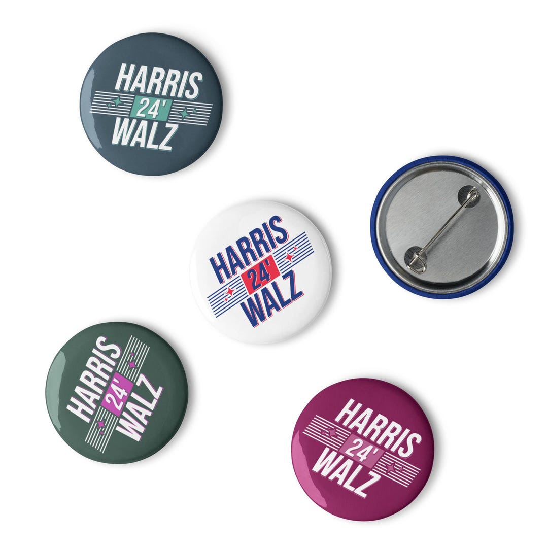 Harris Walz Buttons, Harris Walz Pin, Kamala Button, Harris Walz Button ...