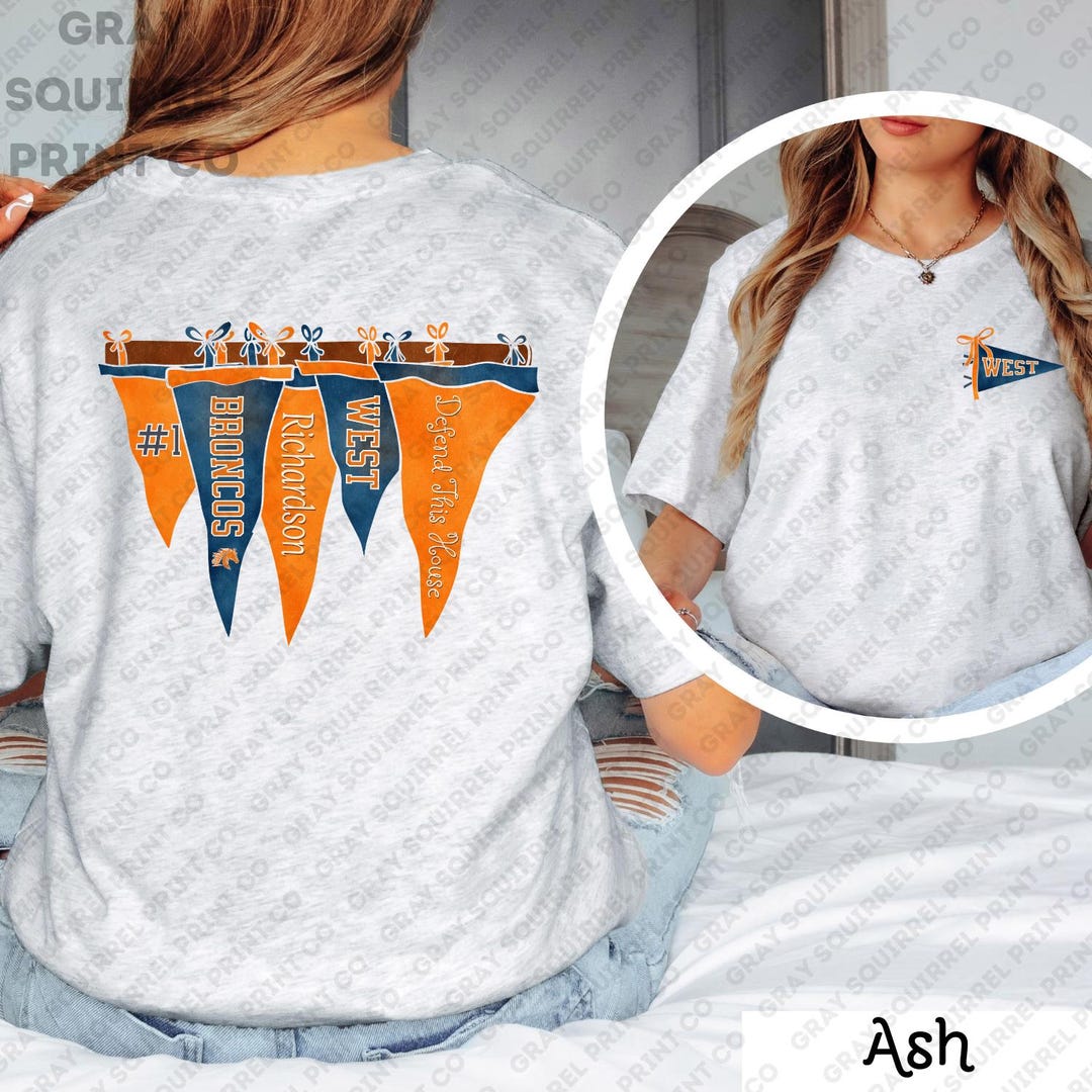 Richardson West Junior High Broncos Crewneck Tshirt - School Spirit ...