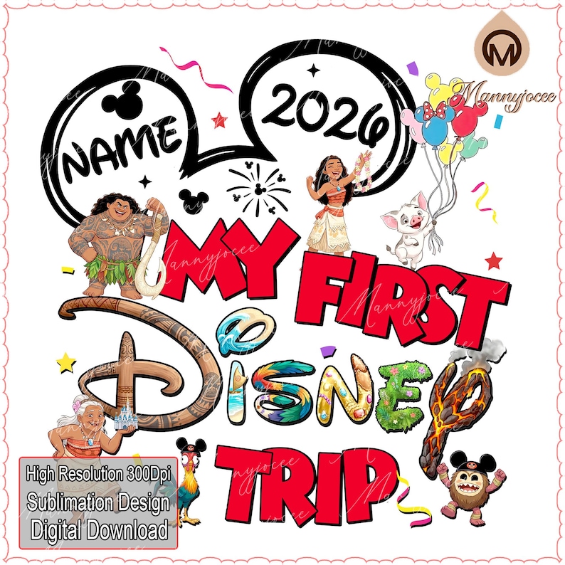 Custom Name My First Princess Trip 2026 PNG, Cute Family Celebration ...