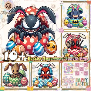 12 Easter PNG Bundle, Superhero Png, Easter Vibes Png, Happy Easter Day ...