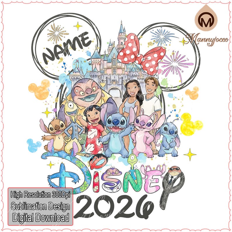 Custom Name Blue Alien 2026 Shirt Design for Boys and Girls PNG, Mouse ...