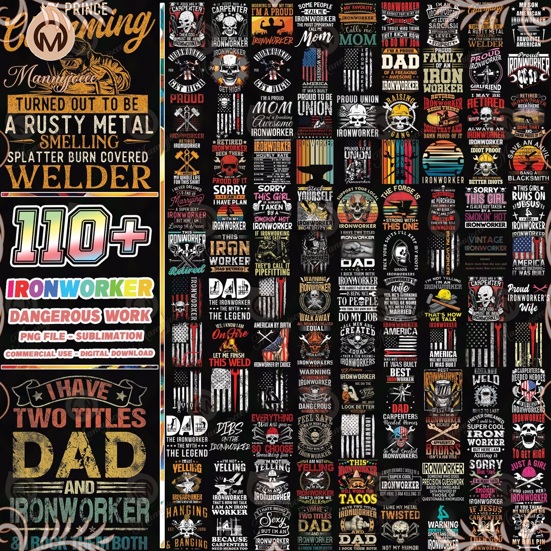 60 Files Ironworker PNG Bundle, Construction Clipart Png, Steel Worker ...