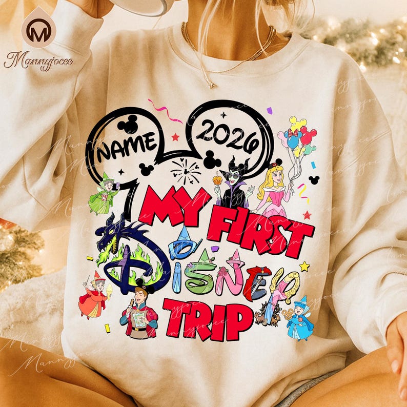 Custom Name My First Princess Trip 2026 PNG, Cute Family Celebration ...