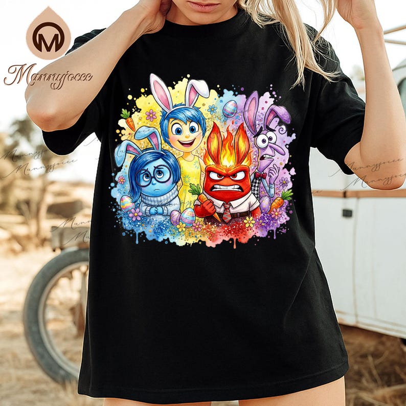 Happy Easter Day PNG, Cartoon Friends Easter Shirt Design, Cute Bunny ...