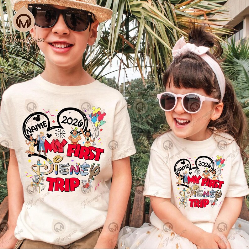 Custom Name My First Princess Trip 2026 PNG, Cute Family Celebration ...