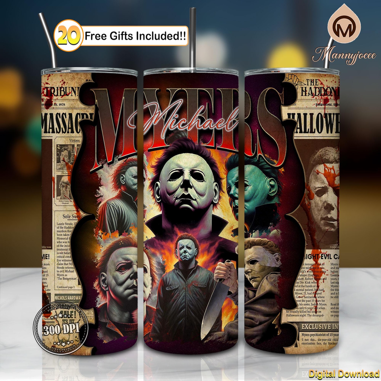 Horror Series 20oz Tumbler Wrap Png, Love Horror Movies Png, Horror ...