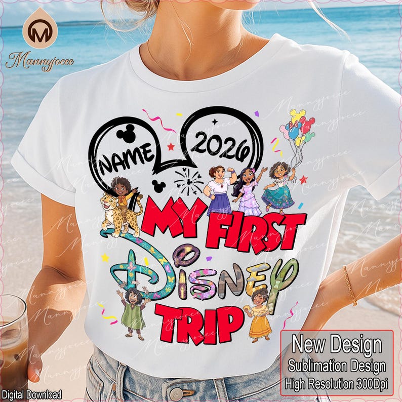 Custom Name My First Princess Trip 2026 PNG, Cute Family Celebration ...