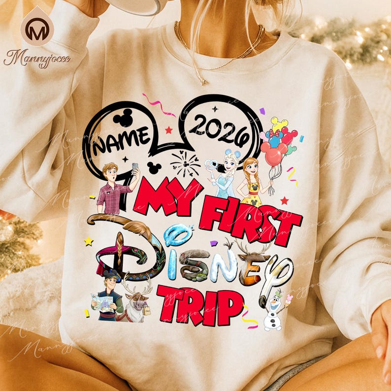 Custom Name My First Princess Trip 2026 PNG, Cute Family Celebration ...