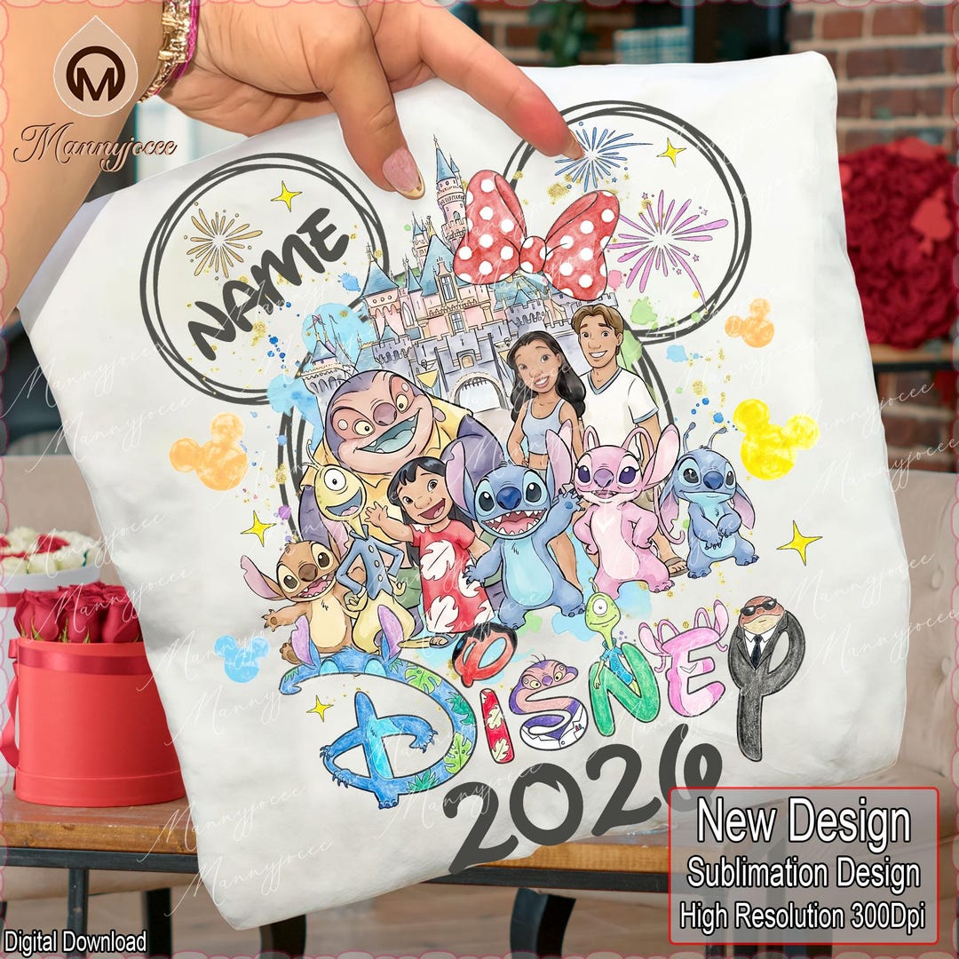 Custom Name Blue Alien 2026 Shirt Design for Boys and Girls PNG, Mouse ...