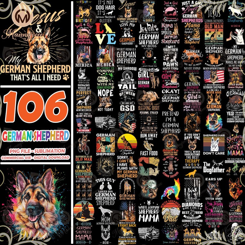 German Shepherd Mama Art - Etsy