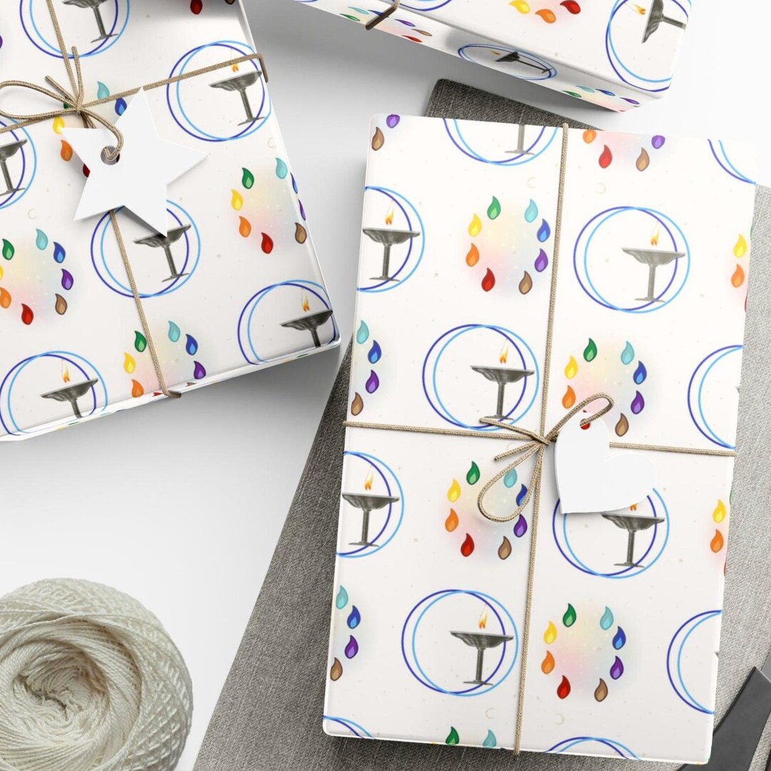 Flaming Chalice | 8 Ways | Gift Wrap Papers - Etsy