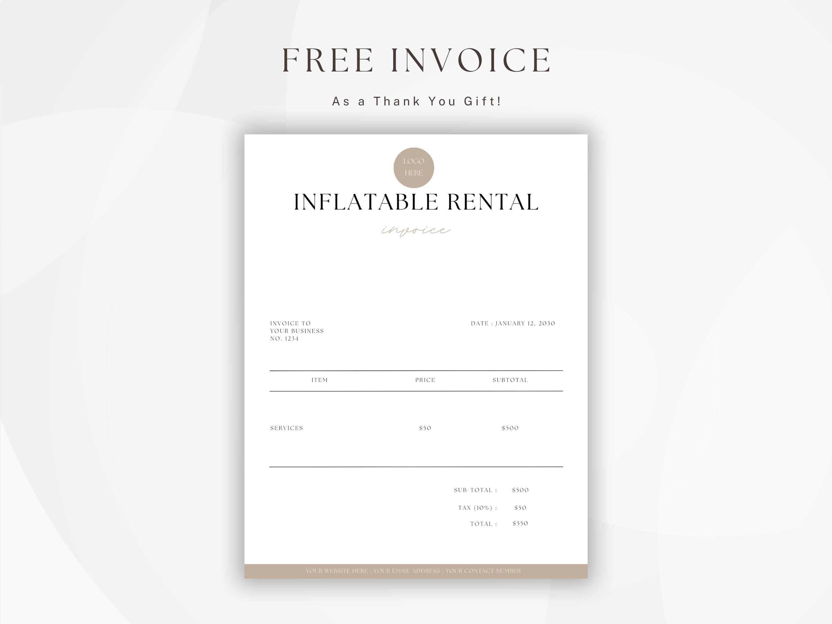 Inflatable Rental Agreement, Bounce House Contract, Bounce House ...