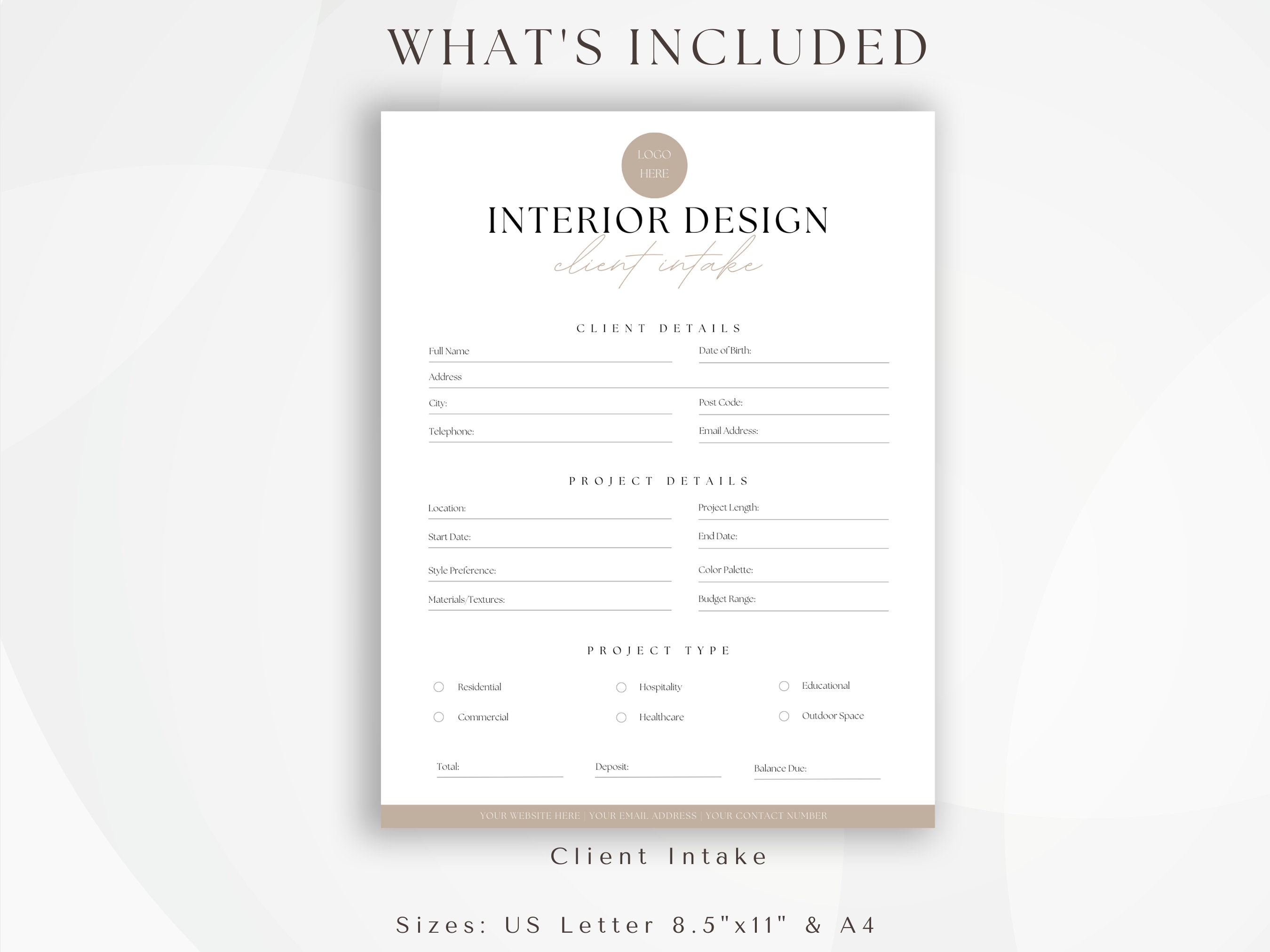 Interior Designer Client Contract Template, Service Contract ...