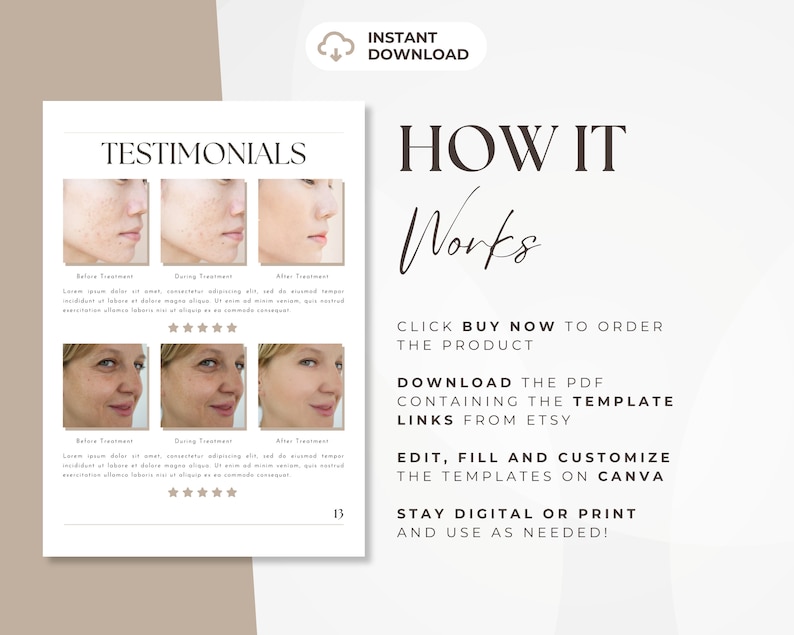 Medspa Brochure, Medical Far Flyers, Chemical Peel Pamphlet, Derma ...