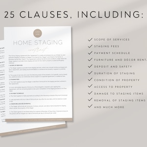 Home Staging Contract, Home Staging Services Agreement, Editable ...