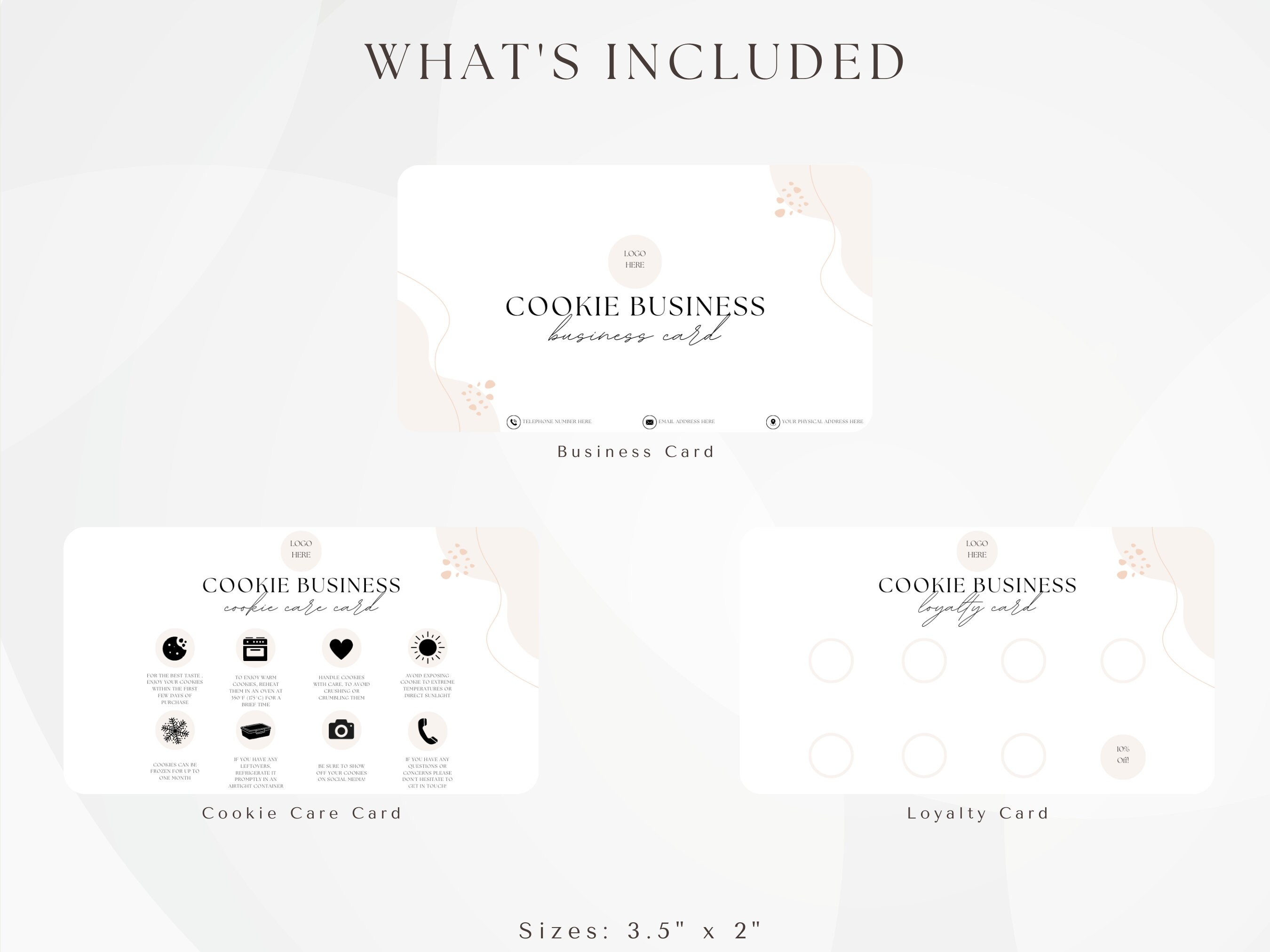 Cookie Business Forms Bundle, Bakery Order Forms, Cookie Care Card ...