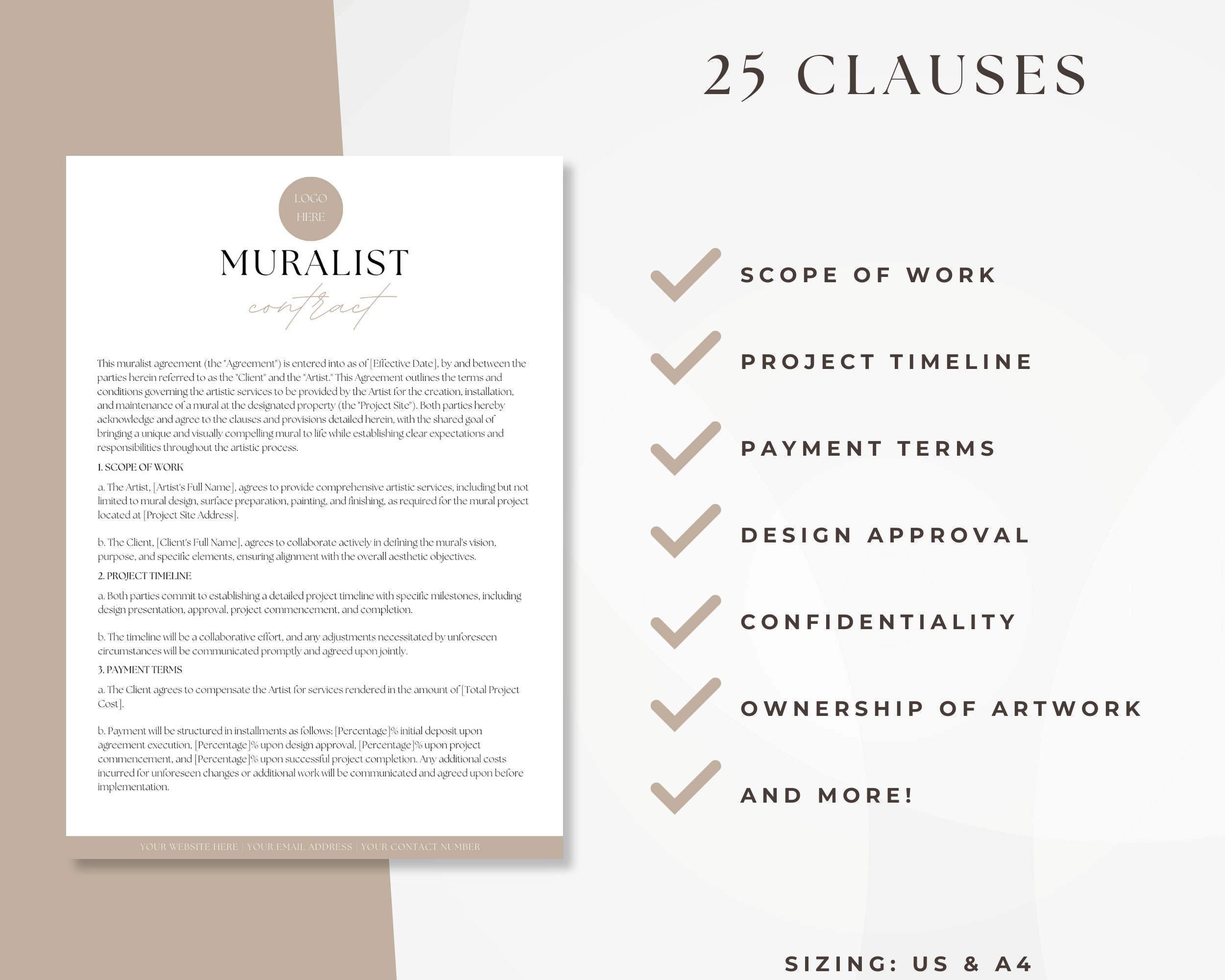 Muralist Contract, Mural Artist Services Agreement, Muralist Contract ...