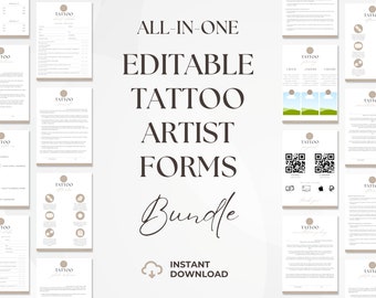 Tattoo Artist Forms Bundle, Tattoo Consent Form, Tattoo Intake Form ...